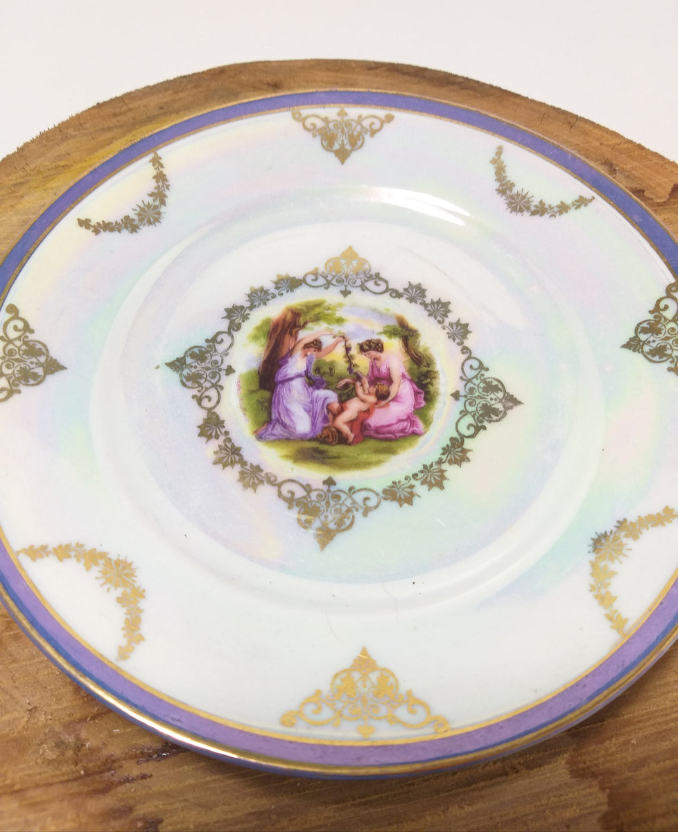 Vintage Lustre Ware Display Plate – Romance Scenery – Affordable ...