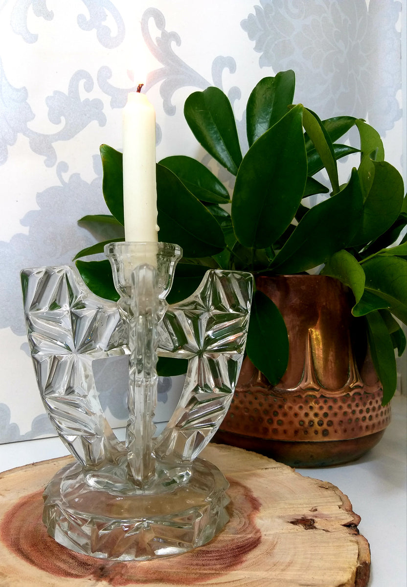 Unique & Unusual Single Vintage Crystal Candle Holder – Affordable ...