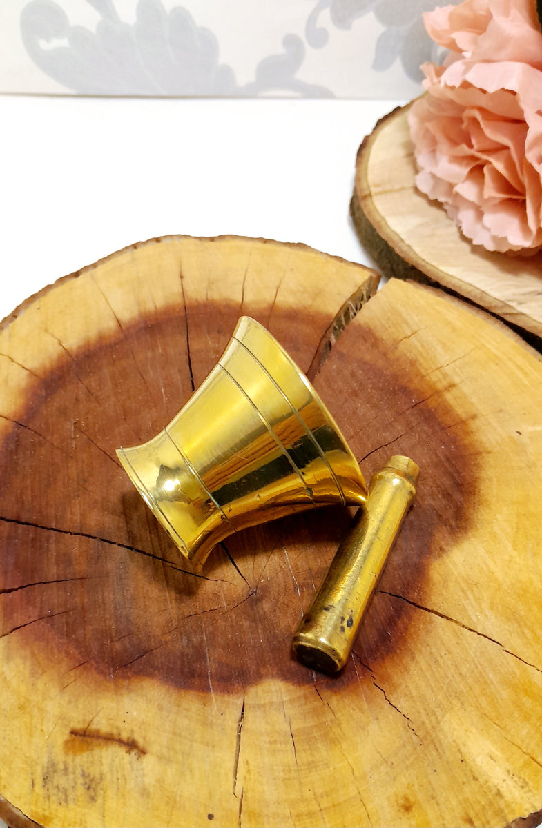 Cute Little Vintage Solid Brass Mortar & Pestle – Affordable Preloved ...