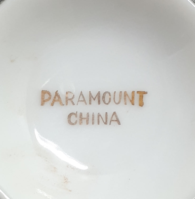 Vintage Paramount China Fine Porcelain Harlequin Tea Trio - Black ...