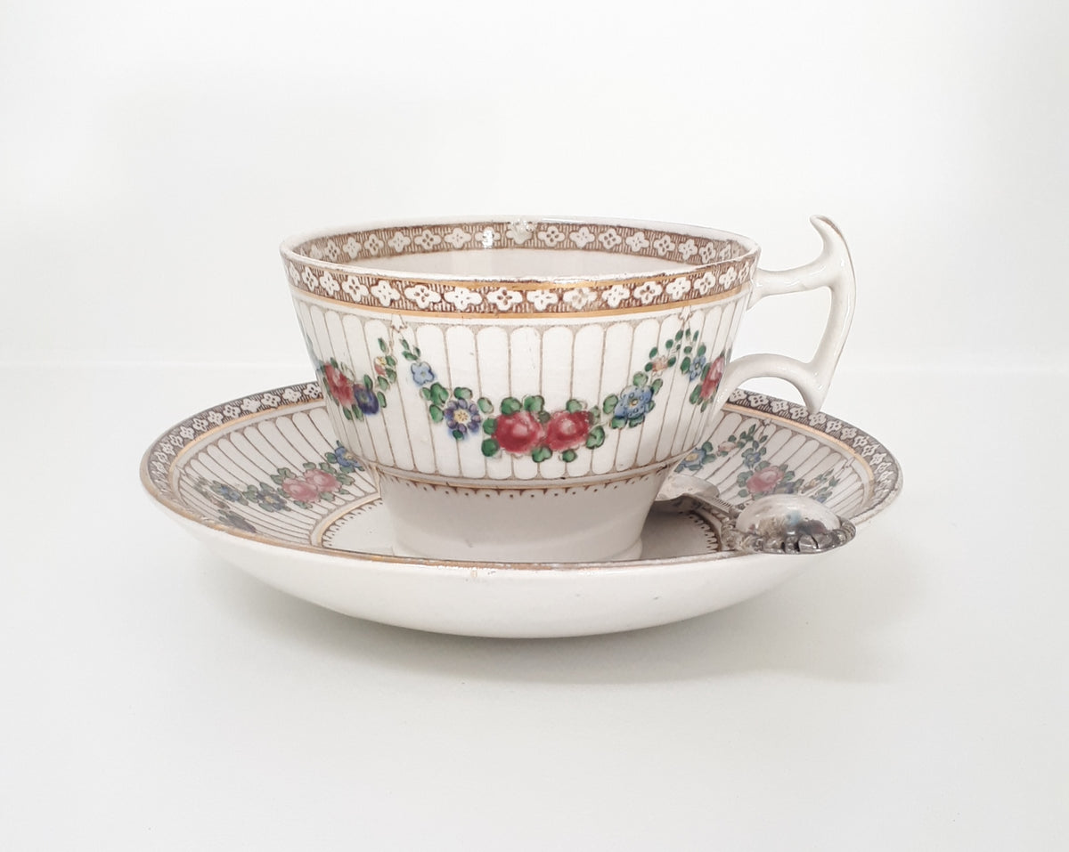 Antique (c. 1906-1927) Booths Large Porcelain Tea Duo – Tea Cup, Sauce ...