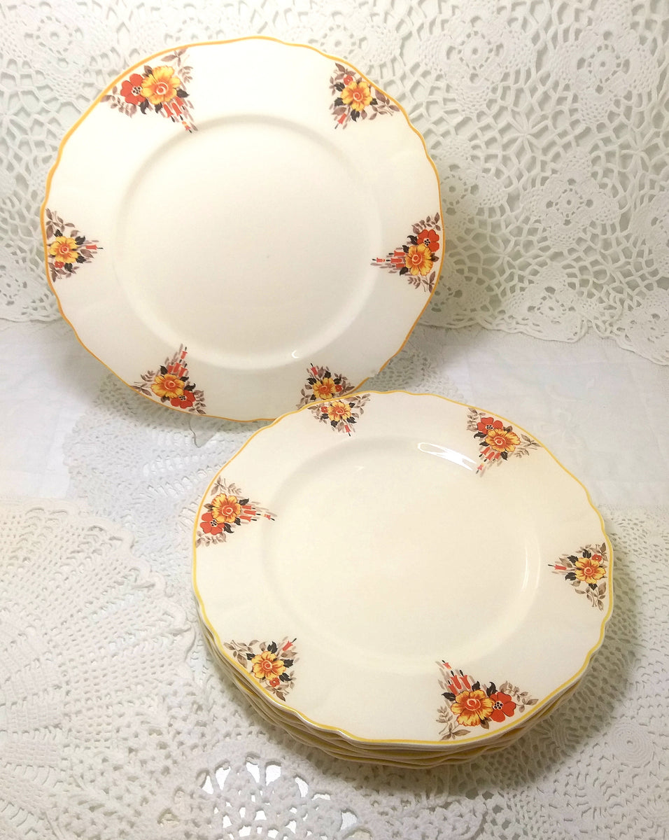 Set Of 6 Alfred Meakin Dinner Plates – Fawnleas Pattern – Affordable ...